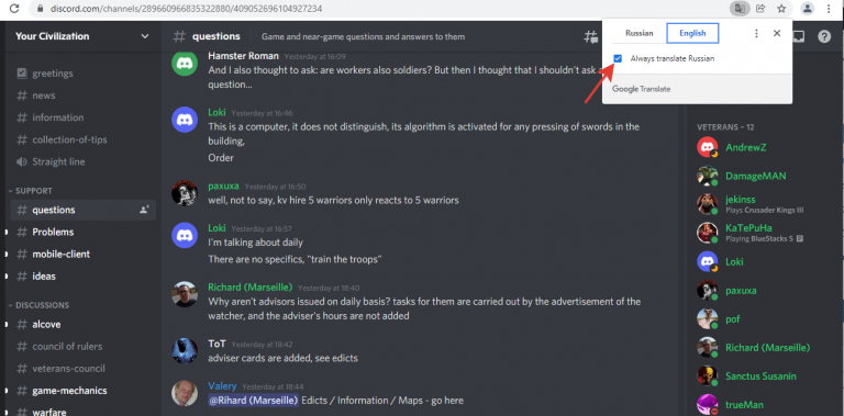 How to make channels in Discord automatically translated into your ...